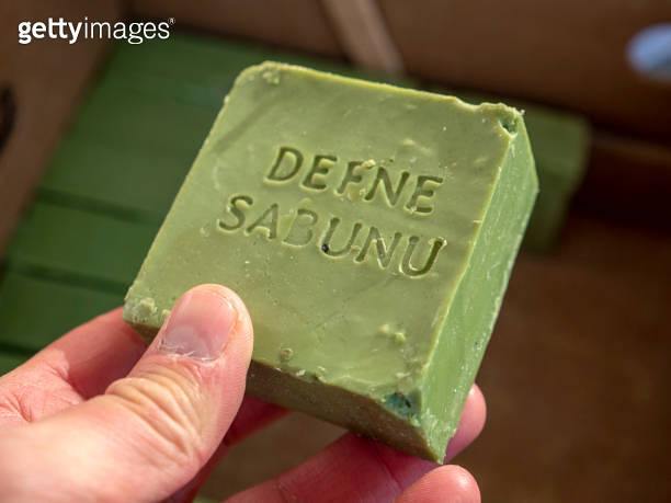 handmade natural soap, many laurel soaps lined up in the soap shop, 이미지 ...