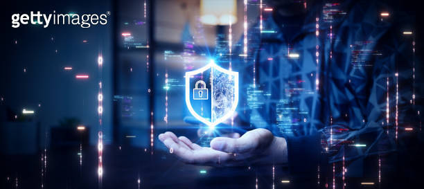 Cybersecurity technology concept protecting personal data software ...