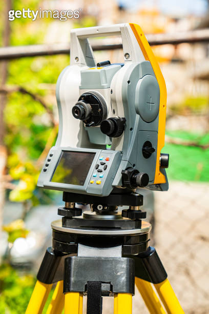 Theodolite in construction, Land surveying and construction equipment ...