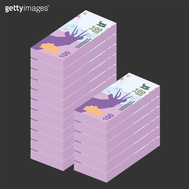 Argentine Peso Vector Illustration. Argentina money set bundle ...