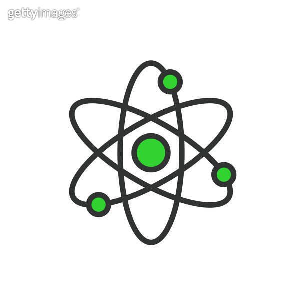 Nuclear fusion, in line design, green. Nuclear, Fusion, Energy, Reactor ...