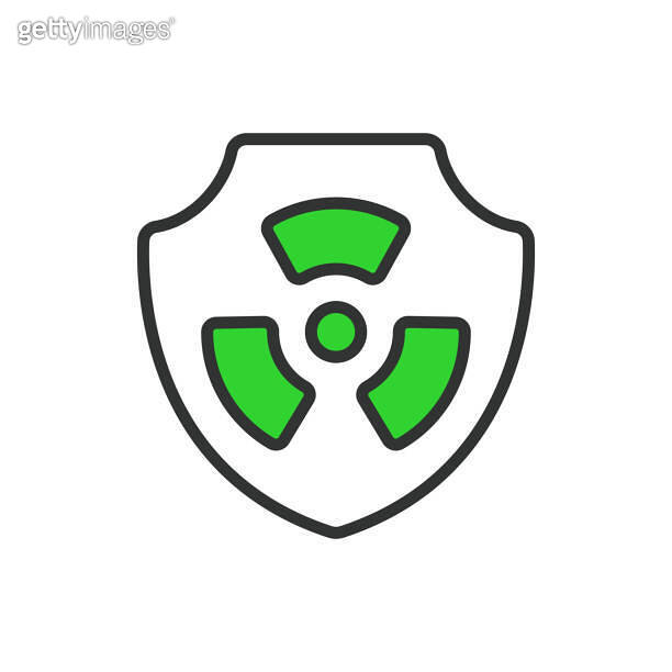 Nuclear shield, in line design, green. Nuclear, Shield, Protection ...
