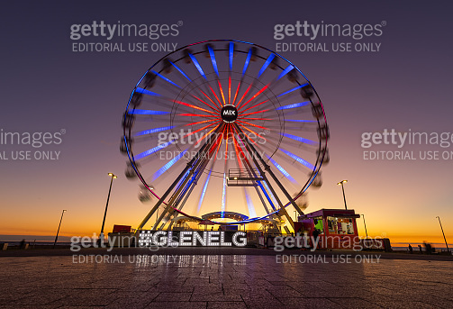 Glenelg Beach Skyline Ferris Wheel 이미지 (2150952947) - 게티이미지뱅크