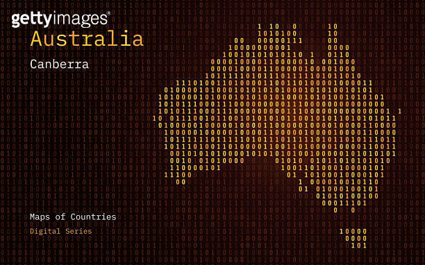 Australia Map Shown in Binary Code Pattern. Matrix numbers, zero, one. (1929853698) 일러스트, 무료 ...