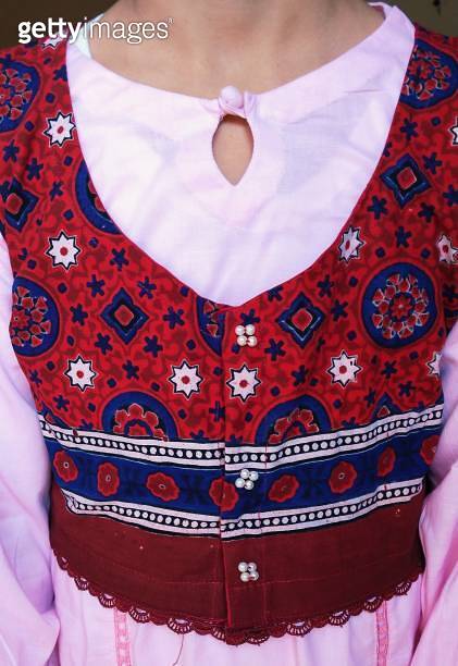 Sindhi ajrak waistcoat weskit or vest ajrak koti dress design for girls ...
