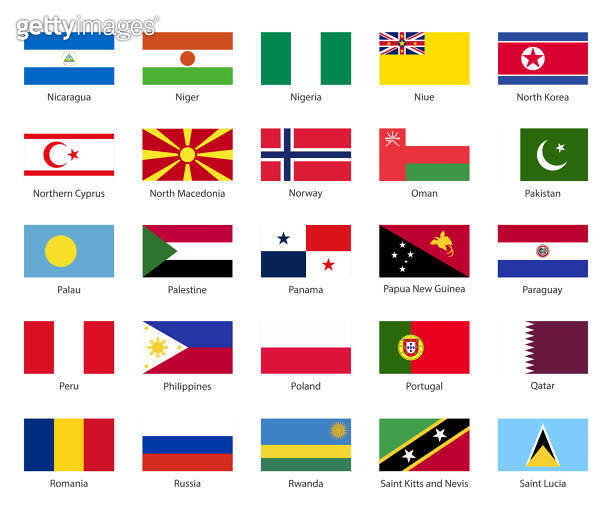 Flags of different countries of the world. 25 flags. Vector ...