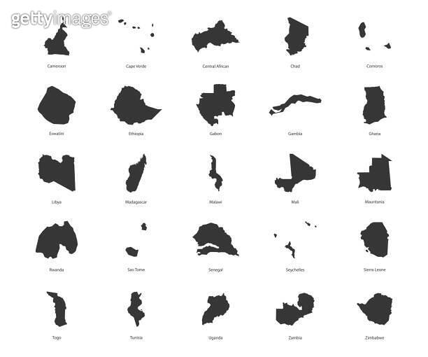 List of African countries. Vector illustration (2183304418) 일러스트, 무료 ...