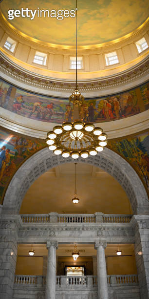 Historic landmark interior of the Utah State Capitol in Salt Lake City ...
