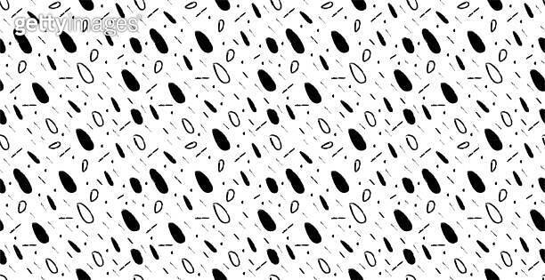 Hand drawing seamless pattern with small dashes, mini dots and short ...