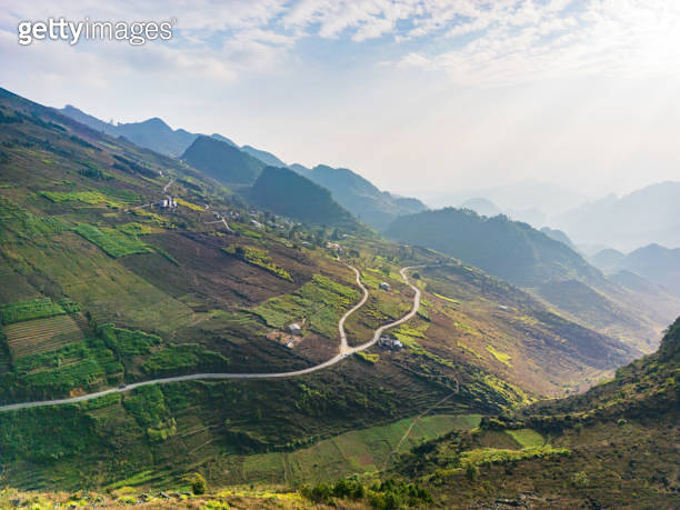Ha Giang landscape in Northern Vietnam. Popular Ha Giang Loop tour ...