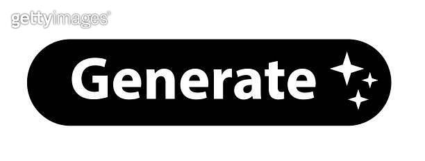 Generate AI button. LLM artificial intelligence icon. Machine learning generator sign. Generate ...
