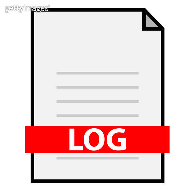 Log file icon. Logs sign. Pictograph of format file log extension for ...