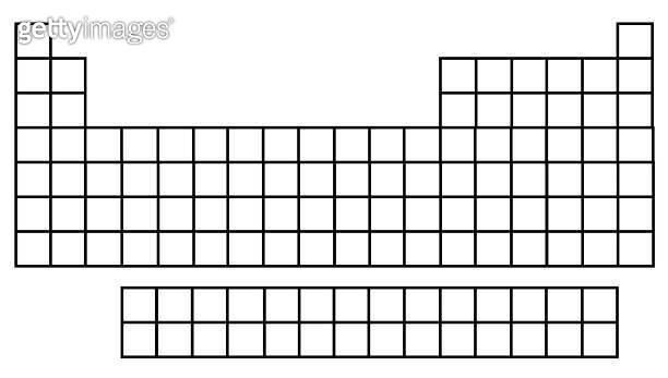 Empty periodic table of elements icon. Empty periodic table of elements ...