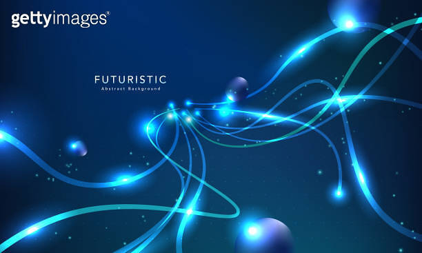futuristic technology abstract background. Abstract futuristic curve ...