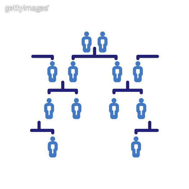 Genealogical family tree icon for genealogy with human figures ...