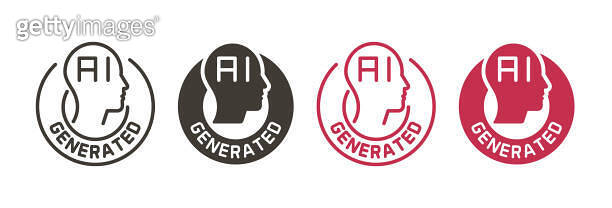 AI generated icon tag. Vector symbols for artificial intelligence ...