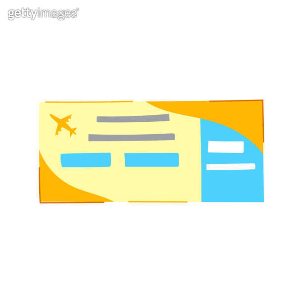 airport boarding pass cartoon vector illustration (2148700542) - 게티이미지뱅크