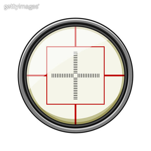 gun scope sniper cartoon vector illustration (2161150788) 일러스트, 무료 일러스트 ...