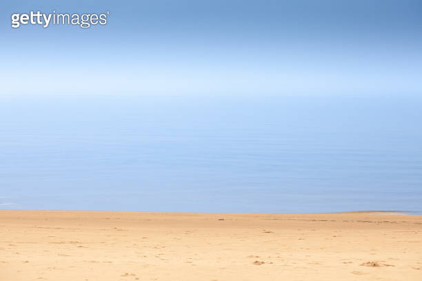 Panorama of the Garciems beach (Garciema Pludmale) in Latvia, on the ...