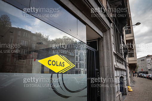 Colas logo on an office site managed by the company. Colas is a french ...