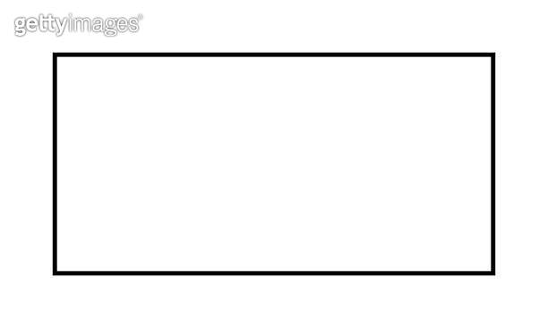 Rectangle shape symbol, black and white vector silhouette illustration ...