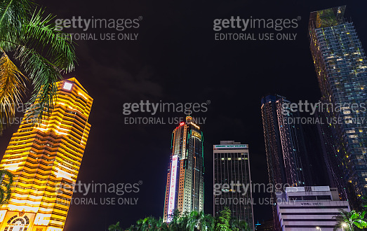 Kuala Lumpur downtown cityscape view with the Public Bank building ...
