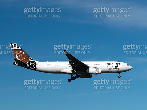 Fiji Airways Airbus A330-243 landing at Auckland International Airport ...