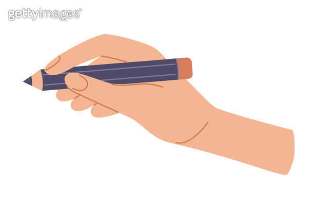 Human hand hold pencil. Education, business concept. Draw, design ...