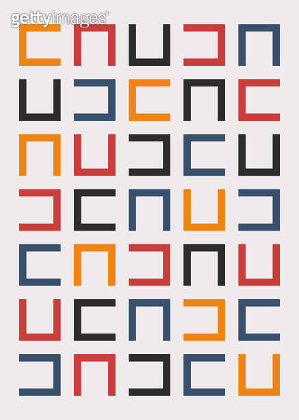 Geometric poster with square lines. 이미지 (2159647526) - 게티이미지뱅크