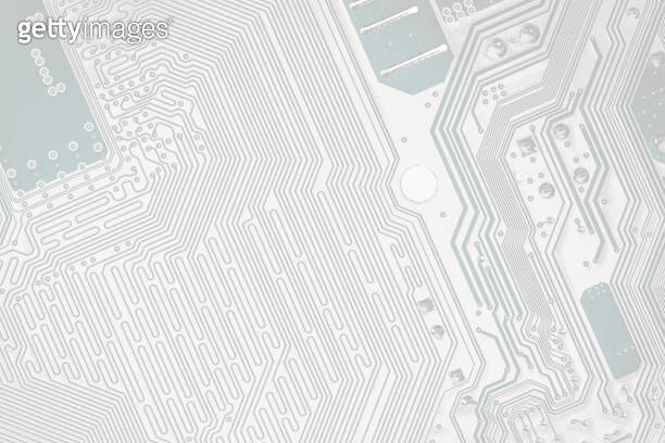 back side of red PCB. electrical connections of circuit board. details ...