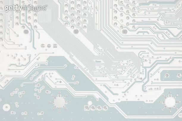 back side of red PCB. electrical connections of circuit board. details ...