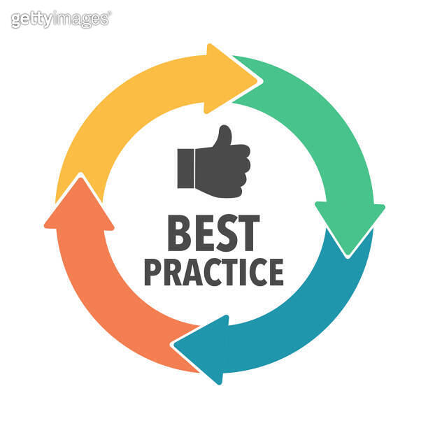 Thumb up best practice cycle sign concept illustration design graphic ...