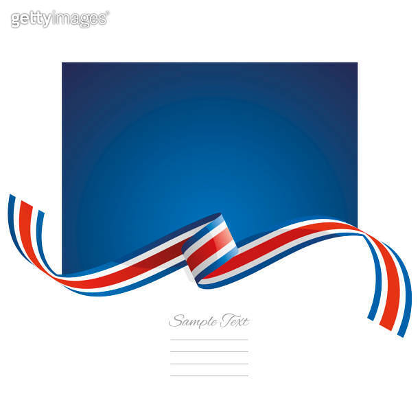 Costa Rica flag vector. World flags and ribbons. Costa Rican flag ...