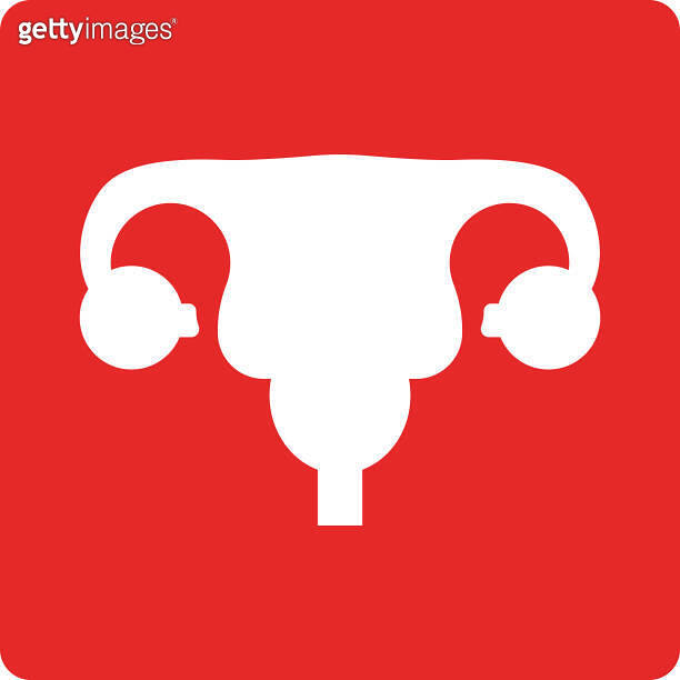 Female reproductive system, fertility icon. Human anatomy symbol ...