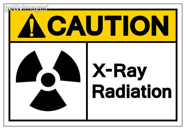 Caution X-Ray Radiation Symbol Sign, Vector Illustration, Isolate On ...