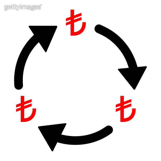 Turkish lira money change icon, trade cash information web symbol ...
