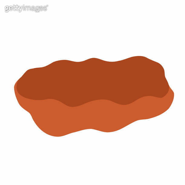 Crispy fried beef cutlet in cartoon flat style. Vector illustration ...