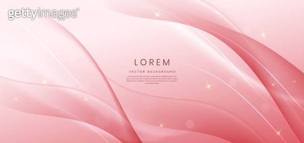 Abstract elegant soft pink background with pink dynamic wave lines and ...