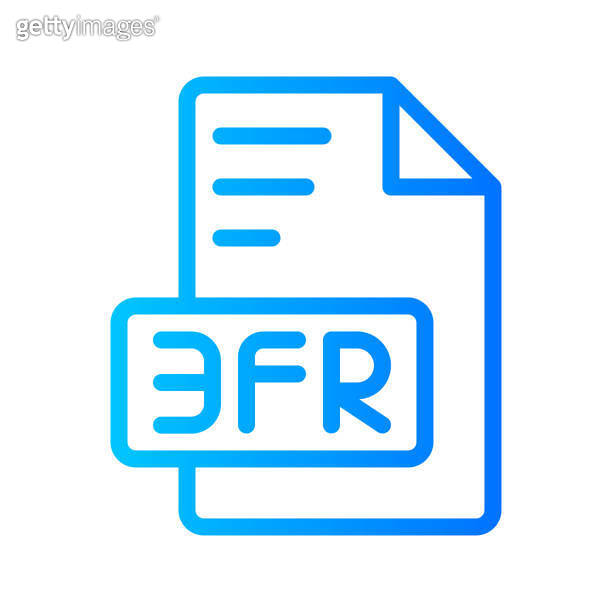 3fr Document file picture gradient icon. format file type icons symbol ...