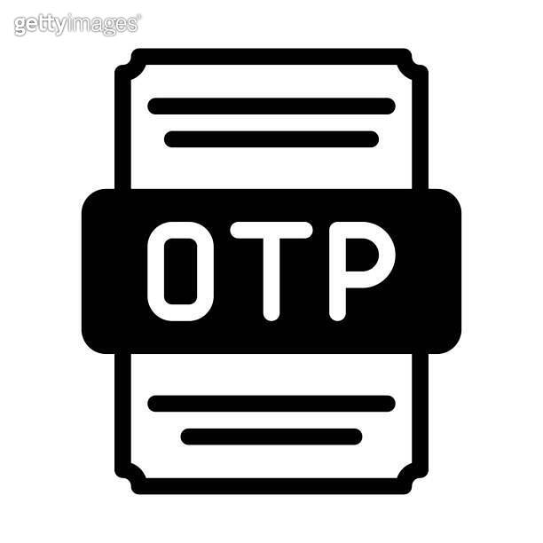 Otp spreadsheet file icon with black fill design. vector illustration ...
