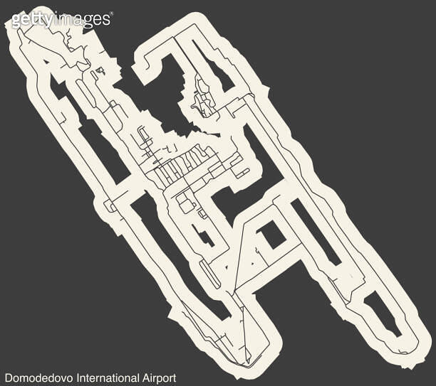 Terminals layout plan of the MOSCOW DOMODEDOVO MIKHAIL LOMONOSOV ...
