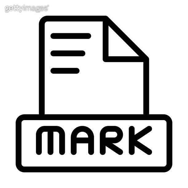 Markdown File icon. Outline file extension. icons file format symbols ...