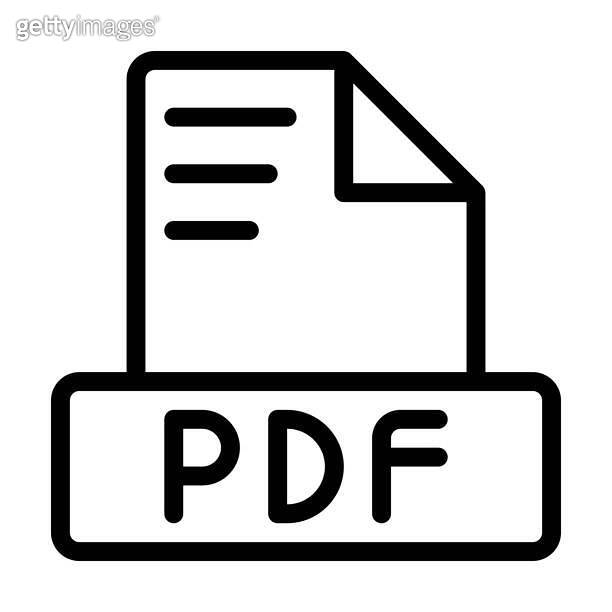 PDF File Icon. Outline file extension. icons file format symbols ...
