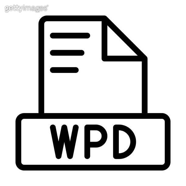 Wpd File Icon. Outline file extension. icons file format symbols ...