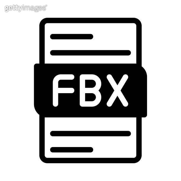 Fbx File Type Icon. Files document graphic design. with outline style ...