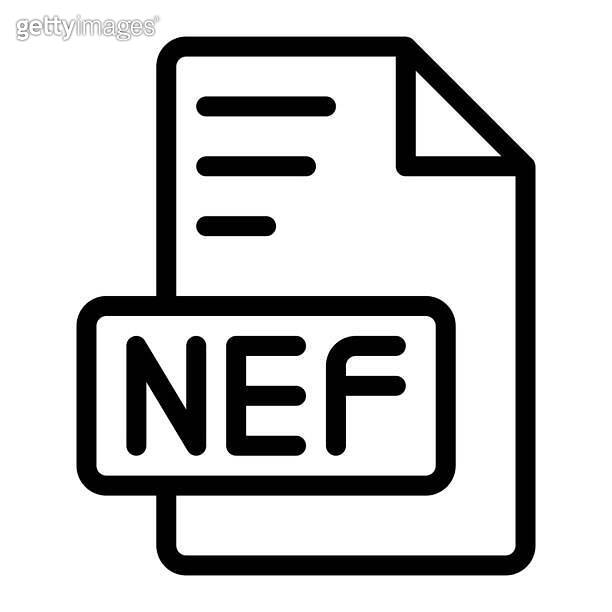 Nef icon outline style design image file. image extension format file ...
