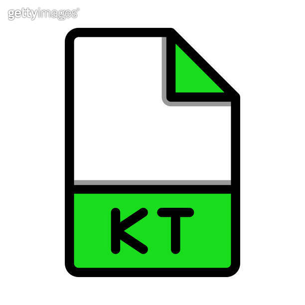 Kt file type format icon. extension document files icons symbol. with ...