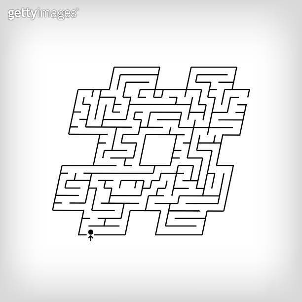 Unique linear letter hashtag sign maze puzzle. 이미지 (2133530011) - 게티이미지뱅크