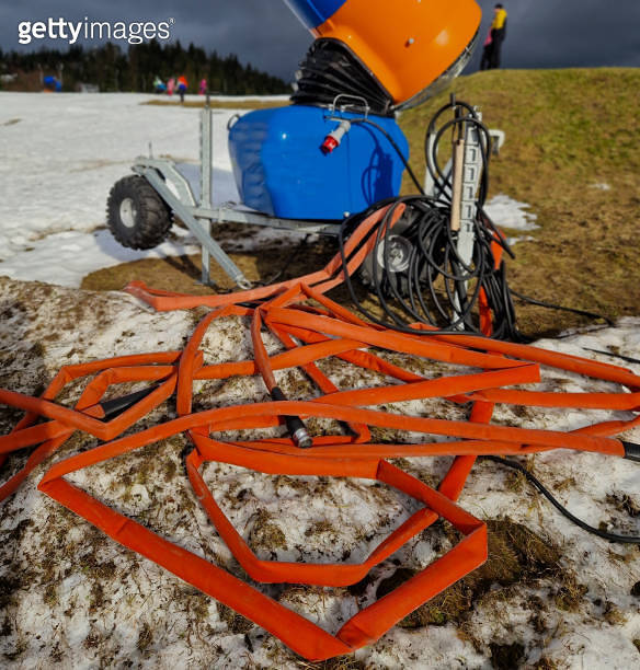preparation of a snowmaking device on a wheeled chassis. snowmaker ...