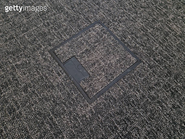 the hatch in the floor hides the slots for connecting to the mains and ...